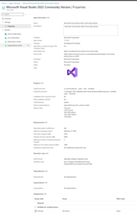 Deploying Visual Studio Community 2022 via Intune to the Company Portal ...